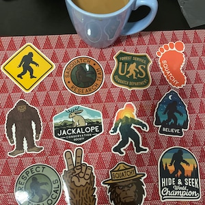 Bigfoot Sticker Set, Choose Your Quantity and Designs - Etsy