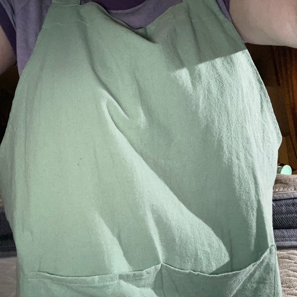 Cross Back Apron/cotton Apron/artists Apron/korean Style Apron/painters ...