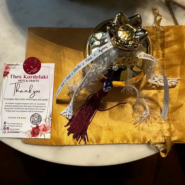 Keychain Gouri 2026 Blue Cord & Gold Horseshoe. Lucky Charm / Gouria ...