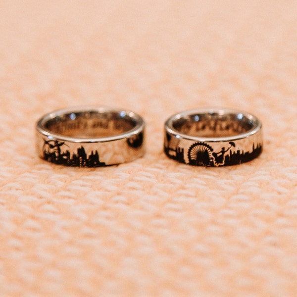 Winnie the Pooh Wedding Band, Tigger Ring, Eeyore Disney Wedding Ring ...