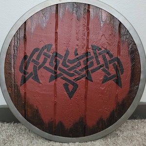 Steel, Wood and Leather Skyrim Solitude Hold Shield Replica Norse ...