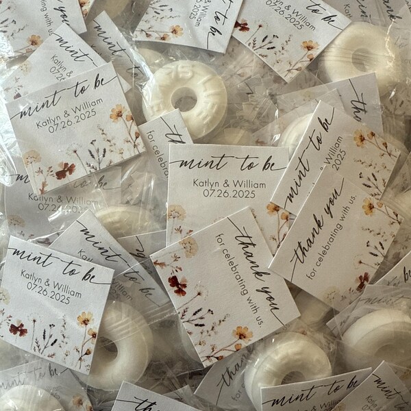 100pcs Mint to Be Wedding Favors,wedding Mints Labels,custom Wedding ...
