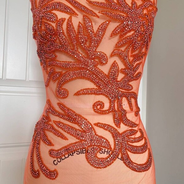 Silver Bodice Applique With Crystal Tear Drop/ Gold Bodice Applique 089 ...