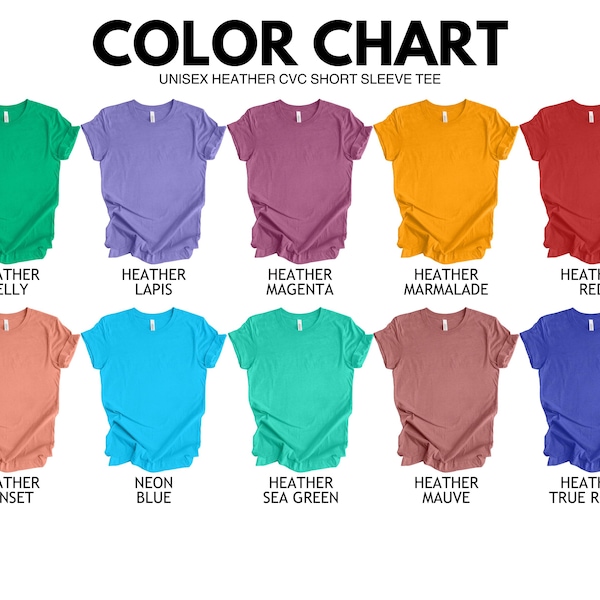 Editable Color Chart Bella Canvas 3001 181 PNG Transparent Files + 41 ...