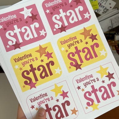 Kids Valentine Cards, You're A Star Valentine, Classroom Valentine ...