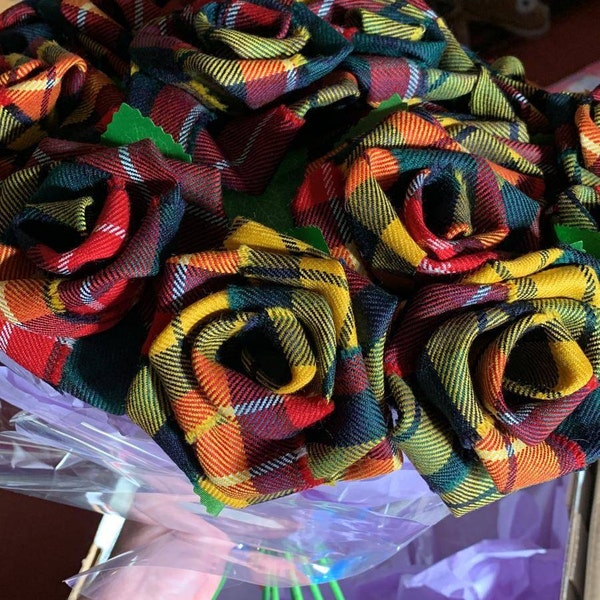 Love of Scotland Tartan Stem Rose - Etsy