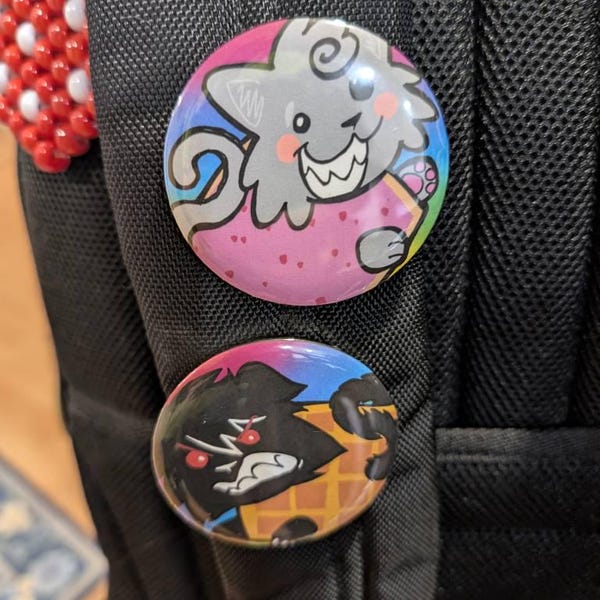 2.25in Nyan Cat and Tac Nayn Button Pins / Set - Etsy
