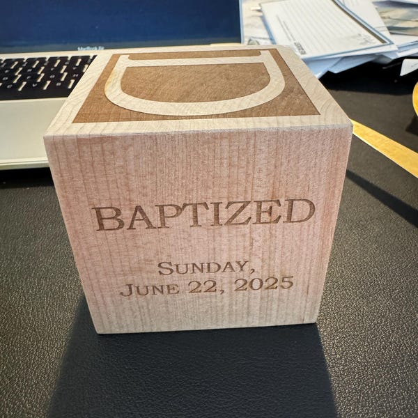 Personalized Baptism Gift, Baby Baptism Block, Baby Baptism Gift, Baby ...