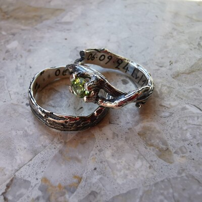 Twisted Branch Ring, Sterling Silver Twig Band DA376 - Etsy