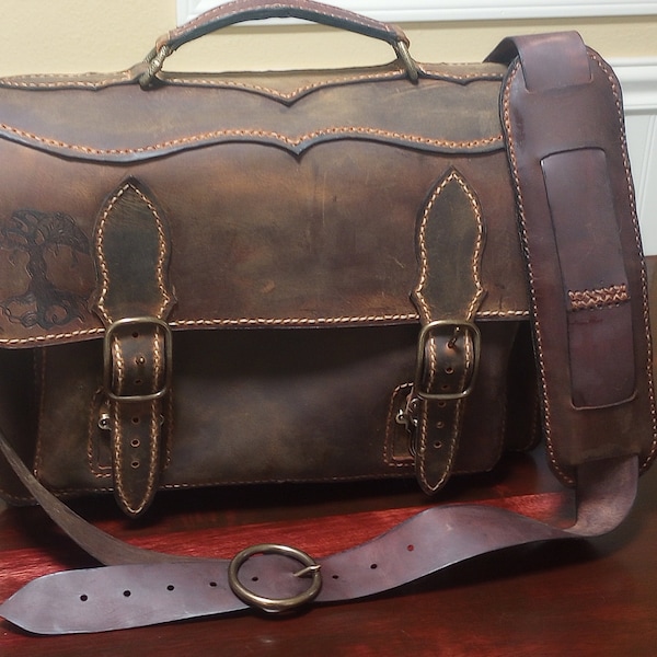 Laptop-messenger Bag Leather Pattern Pack, Includes My Shoulder and ...