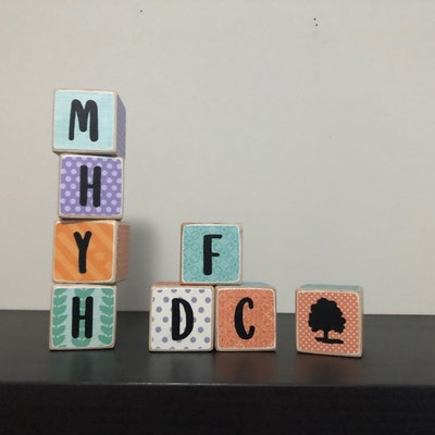 Custom Name Blocks // Wooden Name Blocks // Personalised Baby Gift - Etsy