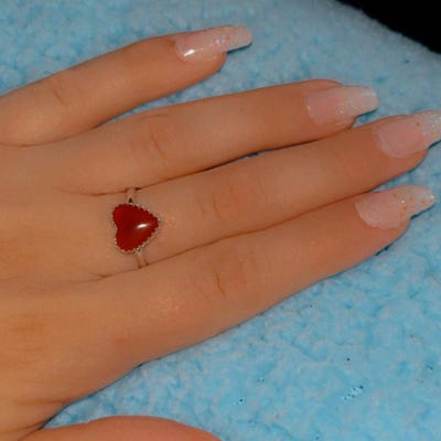 Oval Pink Conch Shell Ring/sterling Silver Queen Conch Shell Ring/conch ...