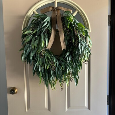 29 Lotus Bush Door Swag for Front Door, Front Door Swag, Farmhouse Swag ...