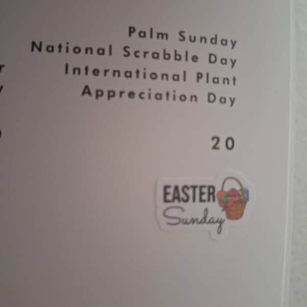 2024 Year Script Planner Stickers, XL 2024 Script Stickers, Year Script ...