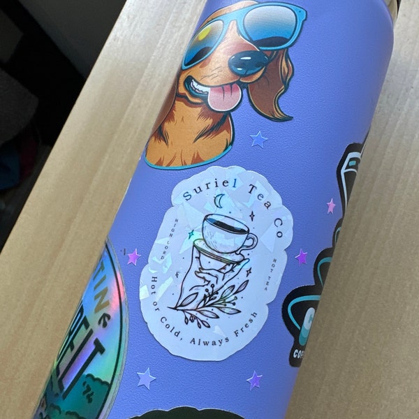 100 Tiny Holographic Star Vinyl Stickers | .2 in Stars Planner Stickers ...