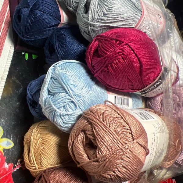 100% Mercerized Cotton Yarn Knitting Crochet by Yarnart Begonia 50g ...