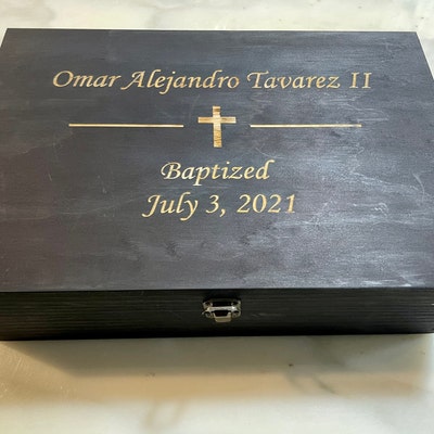 Baptism Gift, Baptism Memory Box, Keepsake Box, Baptism Gift for Boy ...