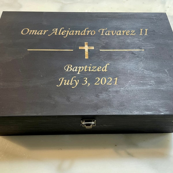 Baptism Gift, Baptism Memory Box, Keepsake Box, Baptism Gift for Boy ...