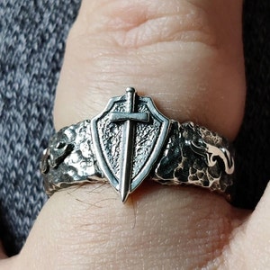 Unique Cracked Men's Ring Men's Dry Earth Band | Etsy