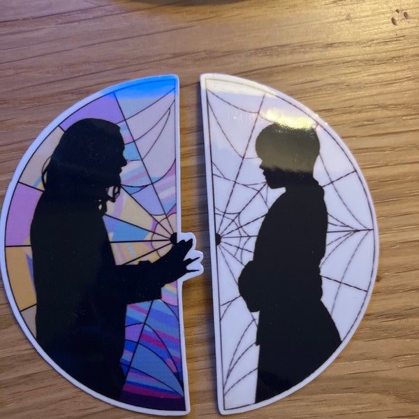 Wednesday Inspired 2pc Stickers, Addams Inspired Stickers, Halloween ...