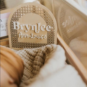 Baby Birth Announcement Sign, Boho Baby Arch Name Sign, Boho Birth ...