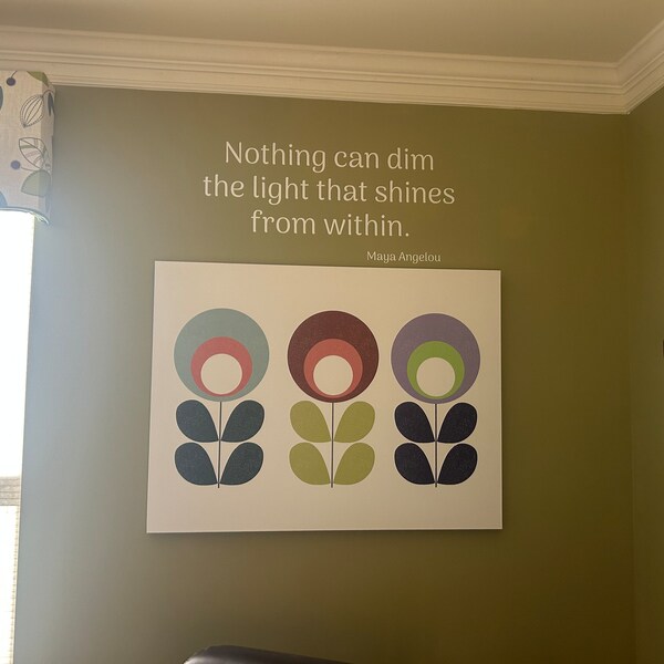 Maya Angelou Wall Decal Nothing Can Dim the Light That Shines From ...