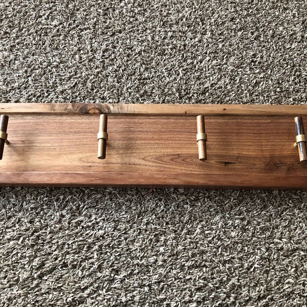 Live Edge Oak Horizontal Wine Rack, White Washed Oak, Wall Art, Custom ...