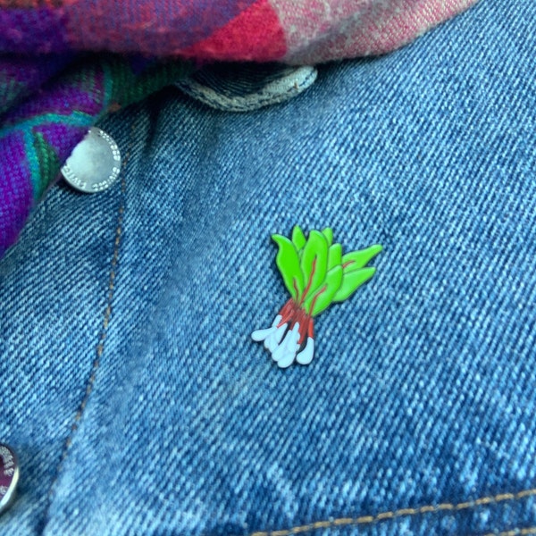 West Virginia Ramps Enamel Pin - Etsy