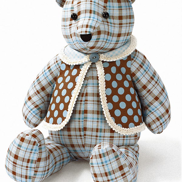 Simplicity A2115 Pattern Memory Bear Pattern Plush Sewing Pattern Memorial Bear Teddy Bear ...