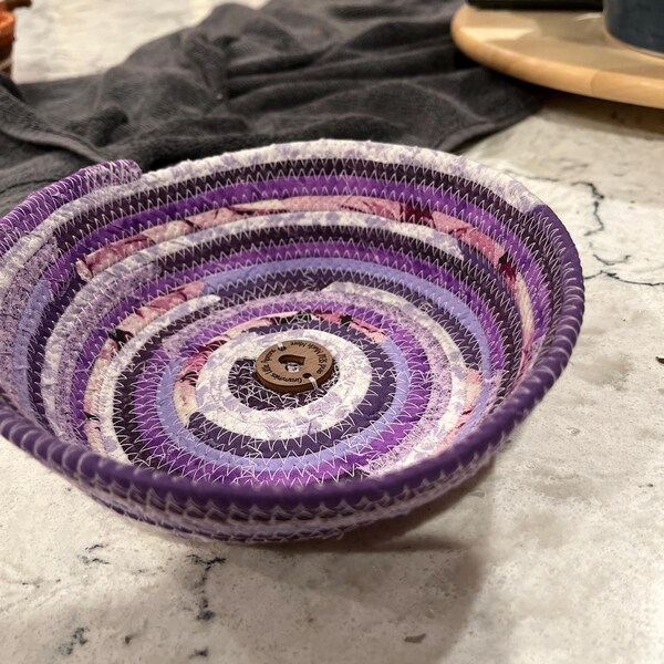 Extra Large Fabric Bowl, Rope Bowl, Coiled Rope Basket, Rag Basket ...
