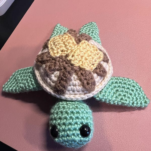 Crochet Pancake Turtle PATTERN, Crochet Turtle Pattern, Crochet Pancake ...