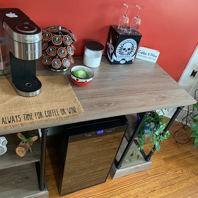 Burlap Coffee Mat Rustic Coffee Bar Decor Coffee Placemat - Etsy