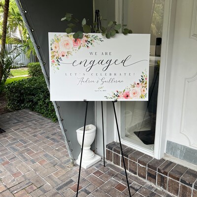 Engagement Sign, Engagement Welcome Sign, Wedding Welcome Sign ...