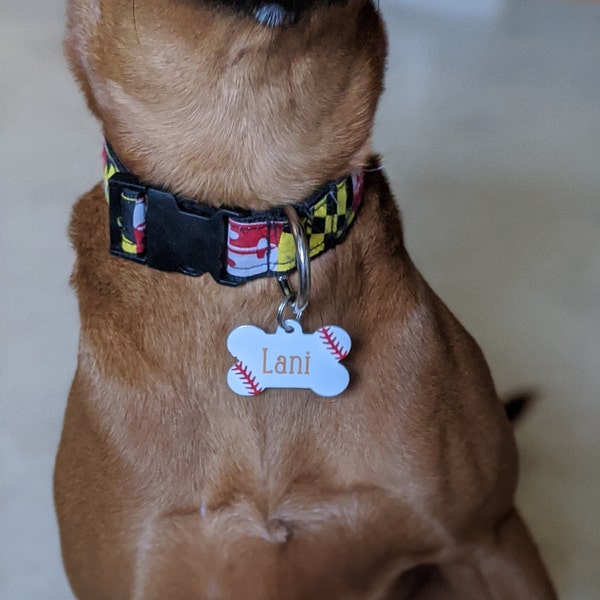 Baseball Dog Tag Double Sided - Customized Dog Tag - Custom Dog Tag ...