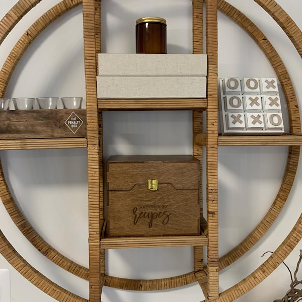 Wooden Menu Folder Logo Table Menu Holder on Rings Personalized Menu ...