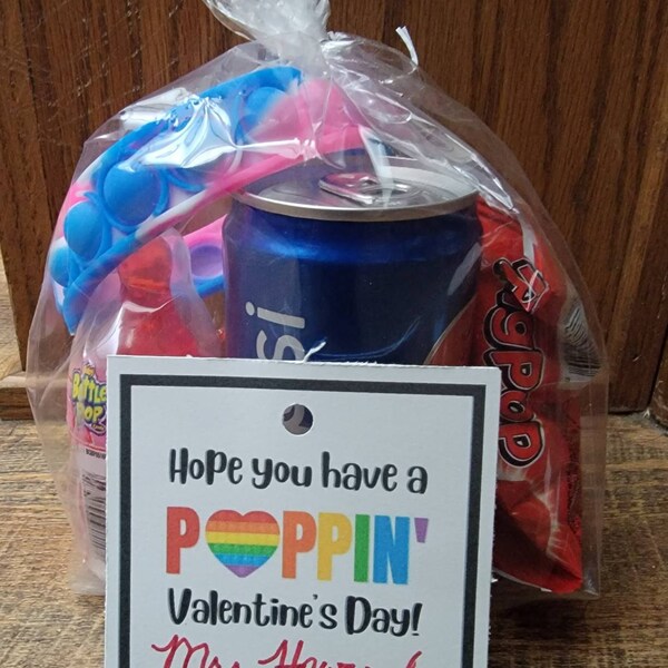 Pop It Valentine's Cards Kids' Pop It Valentine's Rainbow Pop It Gift ...