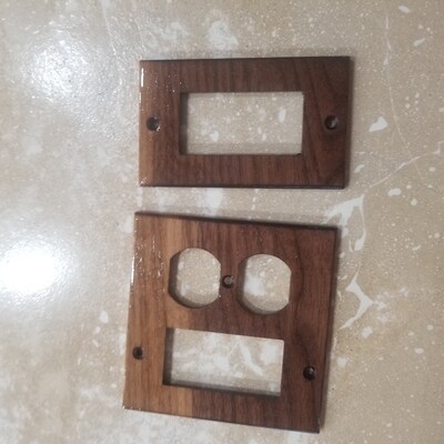 Modern Wood Wall Outlet Switch Cover Plate - Etsy