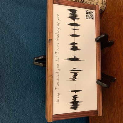 Sound Wave Sign With QR Code Voice Recording Art Custom Sound Wave Gift ...