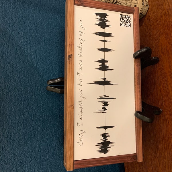 Sound Wave Sign With QR Code | Voice Recording Art | Custom Sound Wave ...