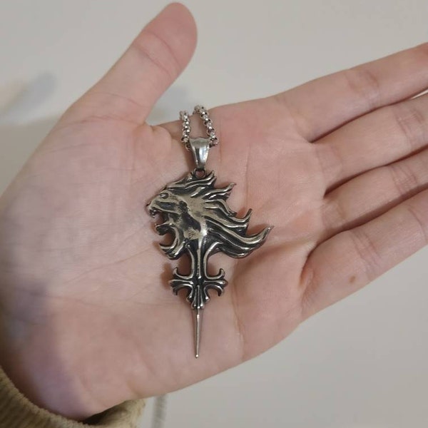 Final Fantasy VIII Large Squall Leonhart Griever Necklace Sterling ...