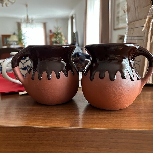 2 Mexican Lottery Cups the Calavera-day of the Dead Cantarito Clay Cup ...