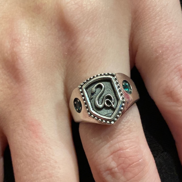 House Signet Ring - the Snake - Sterling Silver - Etsy