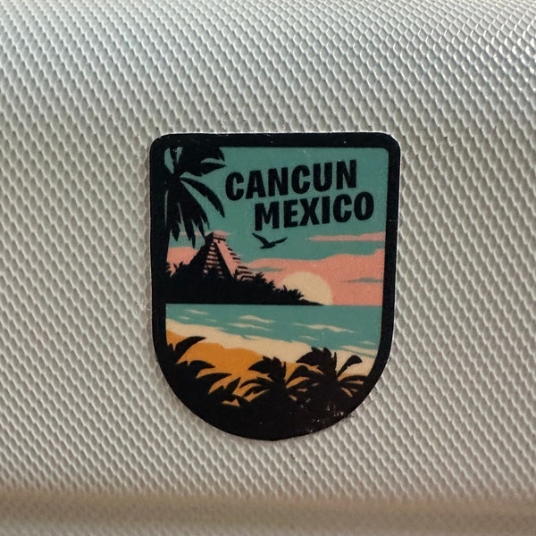 Cancun Mexico Sticker | City & Travel Stickers | Waterproof, Vinyl and ...
