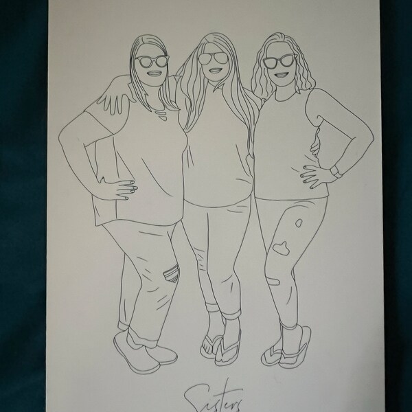 Custom Line Drawing, Minimalist Illustration, Minimalist Portrait ...