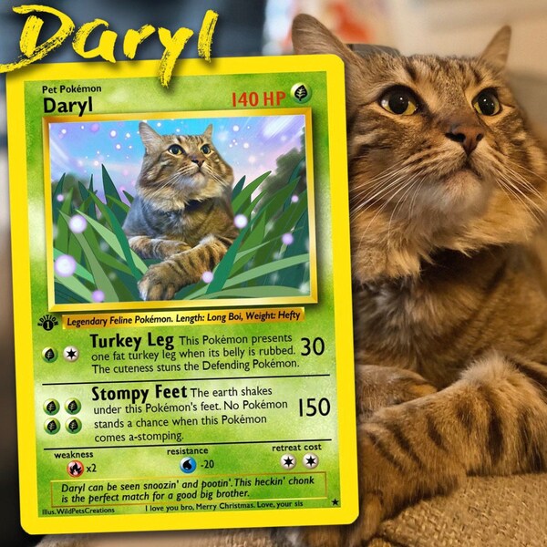 Custom Pokémon Card From PHOTO - Etsy