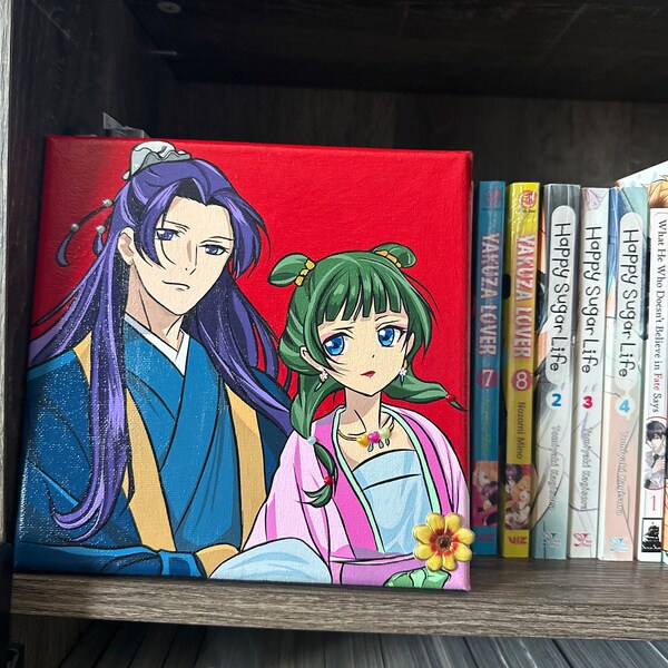 Handmade Manga Anime Canvas Painting - Etsy