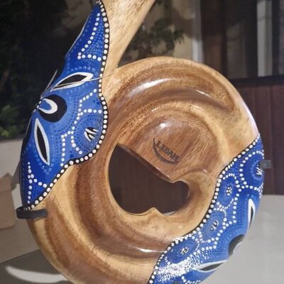 Spiral Didgeridoo Instrument , Travel Didgeridoo Small Australian Bali ...