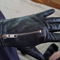 Men's Long Designer Black Genuine Leather Gloves Made With - Etsy