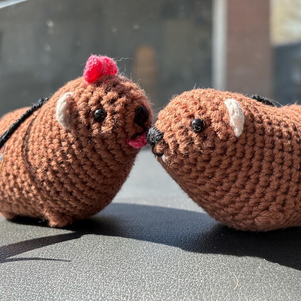 Crochet Rock Hyrax Car Charm: Handmade "wawa Awawa" Animal Keychain - Etsy