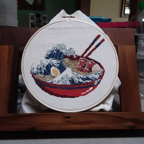 Ramen Cross Stitch Pattern PDF - Digital Download – the Great wave off ...